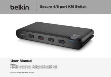 Belkin Secure KM Switch User Manual - Advanced Secure 4-Port/8-Port ...