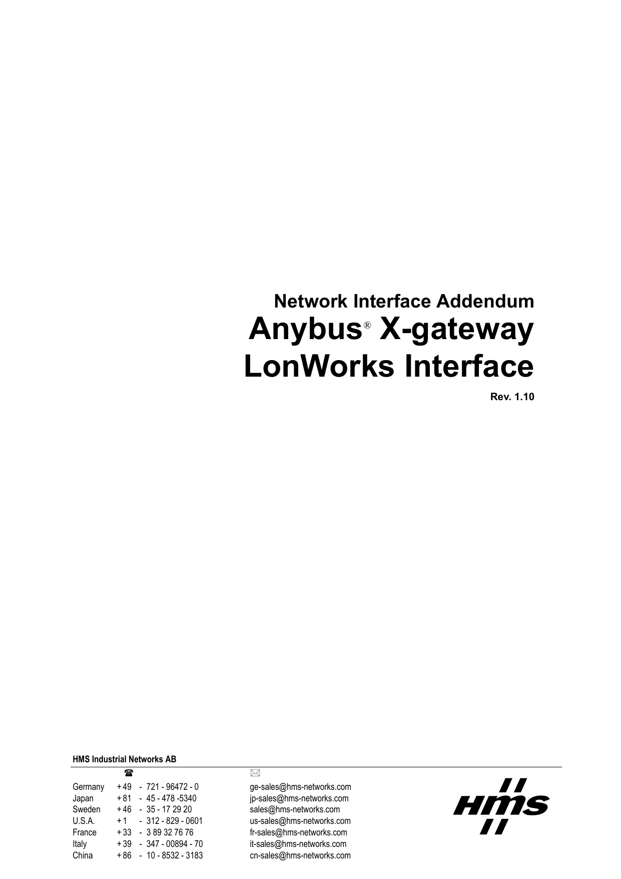 Anybus AB7662 X-gateway – Lonworks Slave - PROFINET-IO Device Guide | Manualzz
