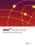 Nitro Pro 9 User Guide - PDF software Pro | Manualzz