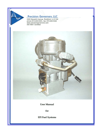 Precision Governors EFI Fuel Systems User Manual | Manualzz