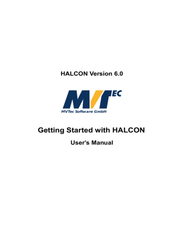 MVTec HALCON User's Manual - Getting Started | Manualzz
