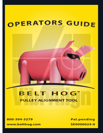 Pulley Alignment Tool Operators Guide | Manualzz
