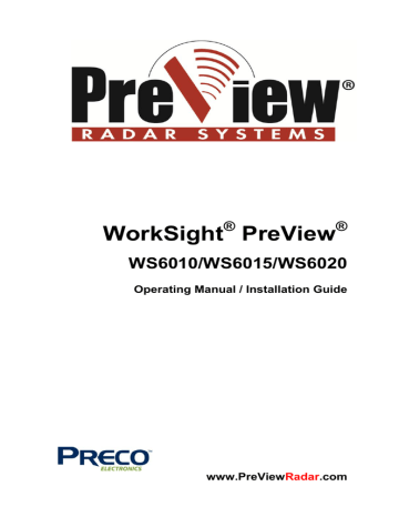 WorkSight PreView WS6010, WS6015, WS6020 Operating Manual | Manualzz