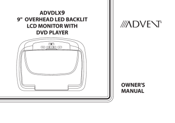 Advent OVERHEAD LED BACKLIT LCD MONITOR Owner's Manual | Manualzz