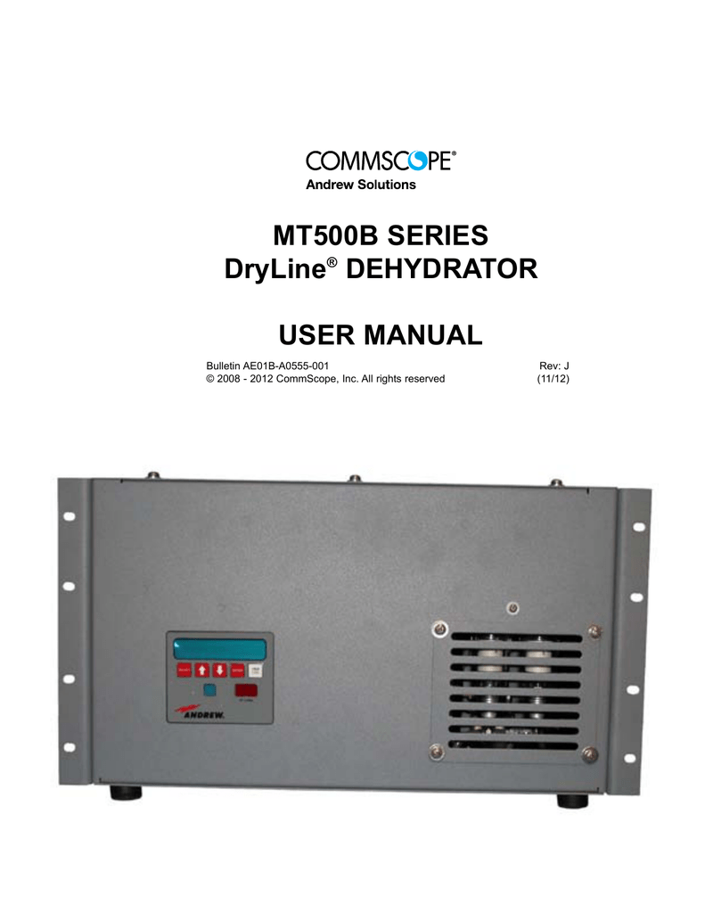 MT500B SERIES DryLine DEHYDRATOR USER MANUAL Manualzz mt500b-series-dryline-dehydrator-user-manual-manualzz