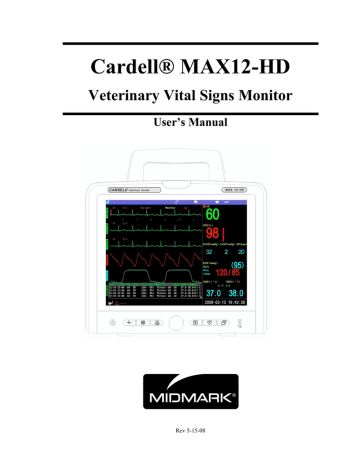 Cardell® MAX12-HD - Veterinary Instrumentation | Manualzz