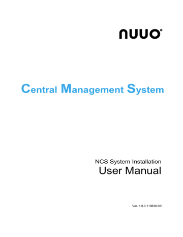 Central Management System NCS User Manual | Manualzz