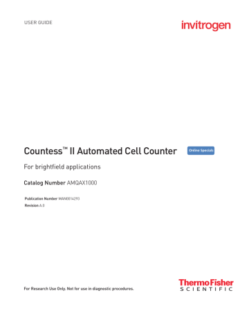 Cell Counter Countess II User Guide | Manualzz