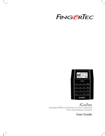 FingerTec Kadex User Guide | Manualzz