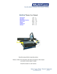MultiCam 1000/3000/5000/7000/8000 Series Router User Manual | Manualzz