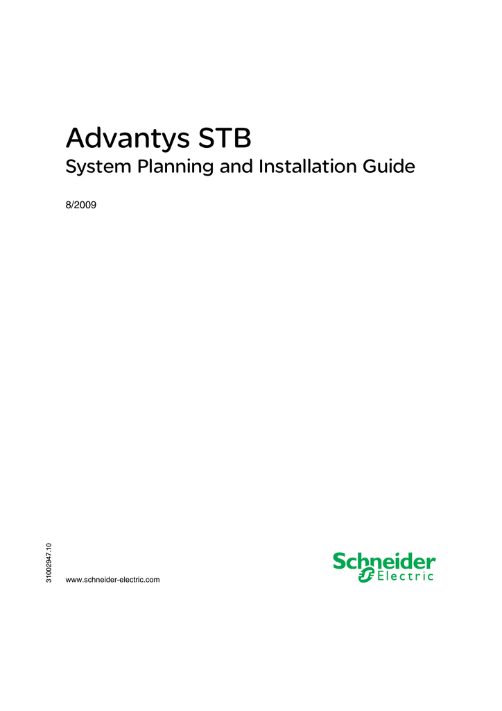 Schneider Electric Advantys STB System Installation Guide | Manualzz