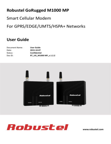 Robustel GoRugged M1000 MP User manual | Manualzz