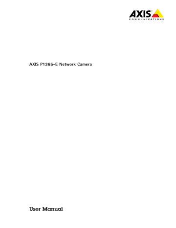 AXIS Network Camera P1365 E User Manual | Manualzz