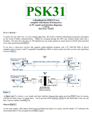PSK31 HandBook, by BucK4ABT | Manualzz