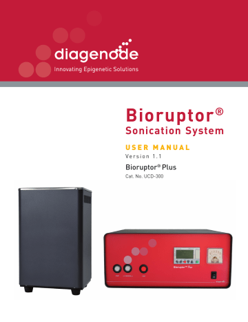 Sonication System Bioruptor Plus User Manual | Manualzz