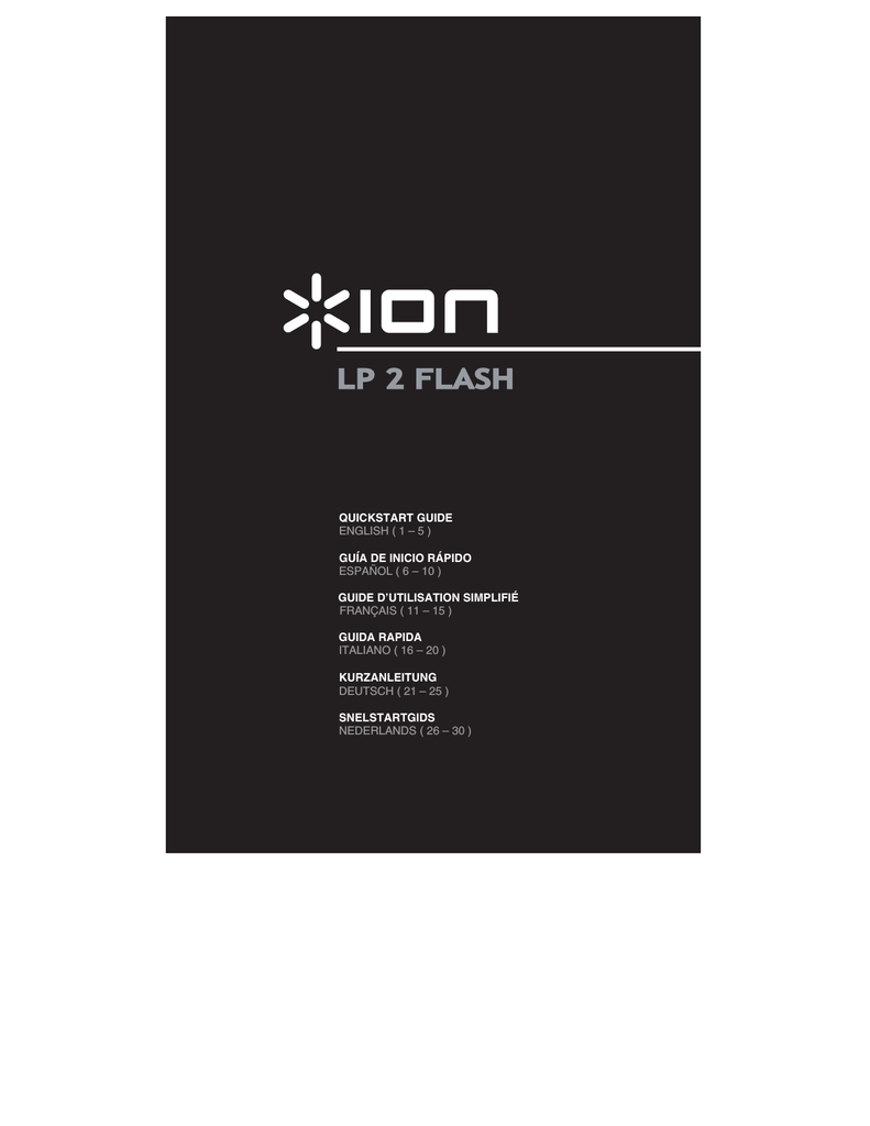iON LP 2 FLASH Quick Start Guide | Manualzz