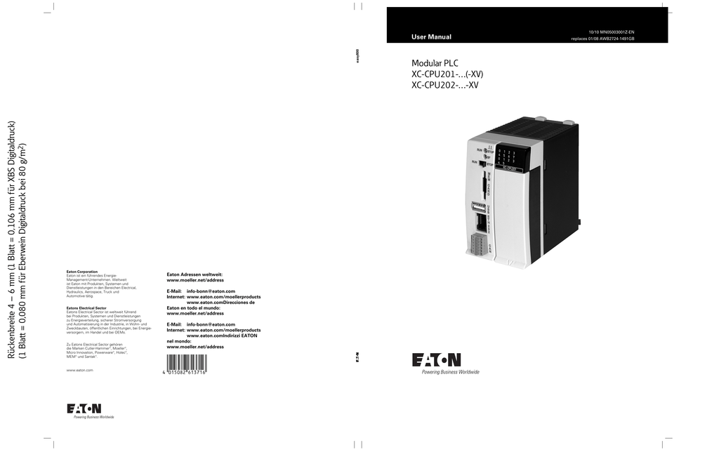 Modular PLC XC-CPU201 | Manualzz