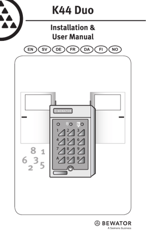 K44 Duo Installation & User manual | Manualzz