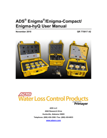 ADS Enigma Compact, Enigma hyQ User Manual | Manualzz