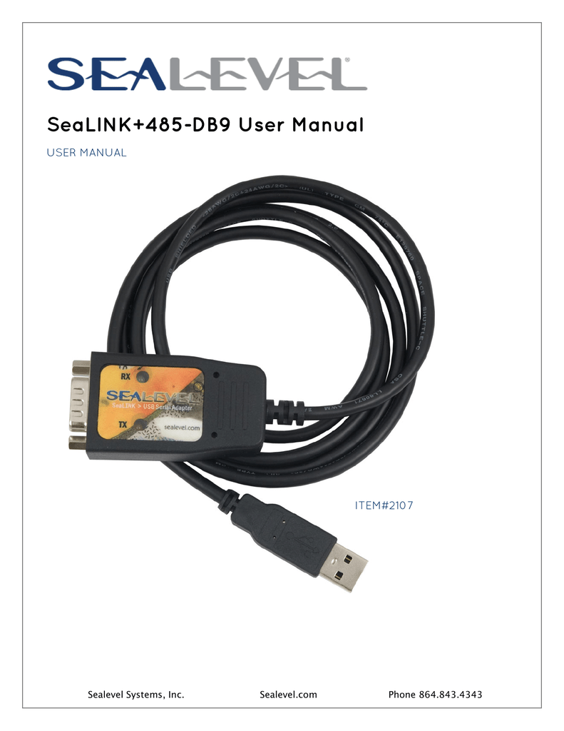 SeaLevel SeaLINK+485-DB9 USB to 1-Port RS-485 DB9 Serial Interface ...