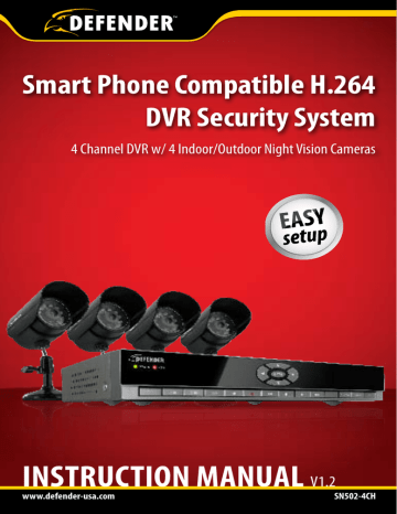 DVR Security System SN502-4CH Instruction Manual | Manualzz
