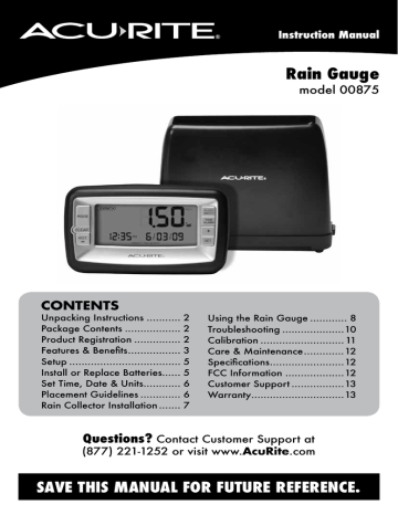 ACU-RITE 00875 Instruction manual | Manualzz