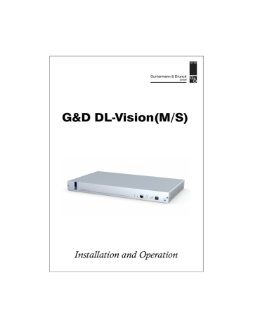 G&D DL-Vision(M/S)-MC2-ARU Installation and Operation Manual | Manualzz