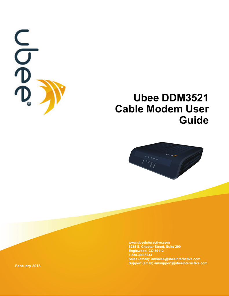 Ubee DDM3521 User manual | Manualzz