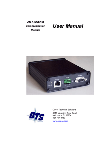 AN-X-DCSNet Communication Module User Manual | Manualzz