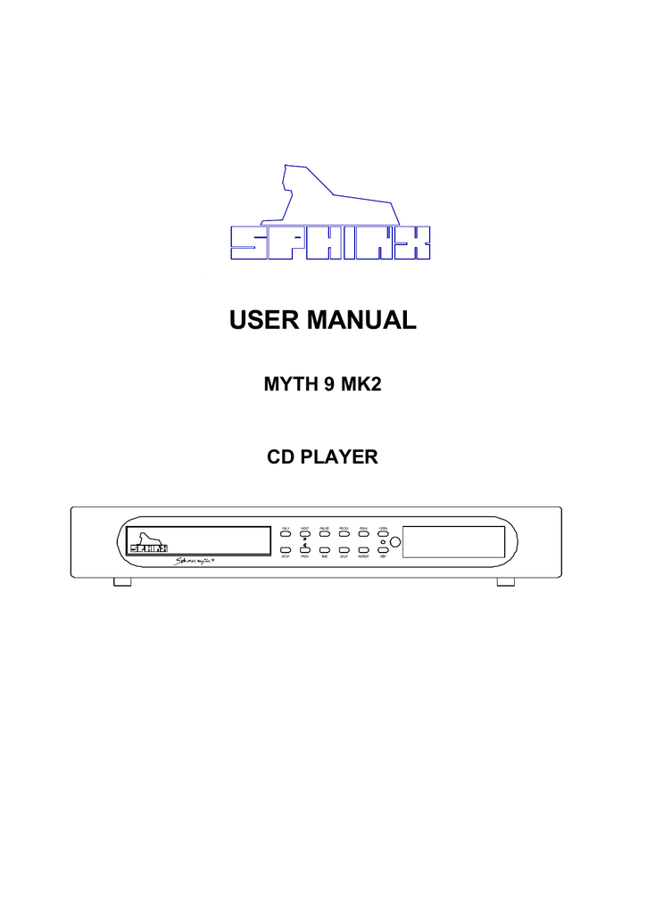 SPHINX MYTH 9 MK2 User manual | Manualzz