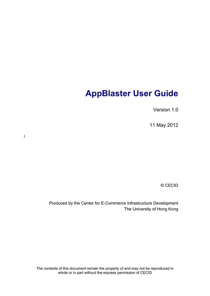 AppBlaster User Guide | Manualzz