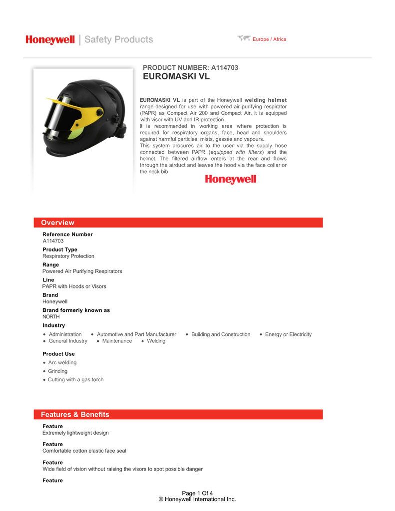 EN 354 / 355 - Honeywell Safety Products