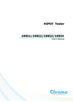 Chroma HIPOT Tester 19051, 19052, 19053, 19054 User's Manual | Manualzz