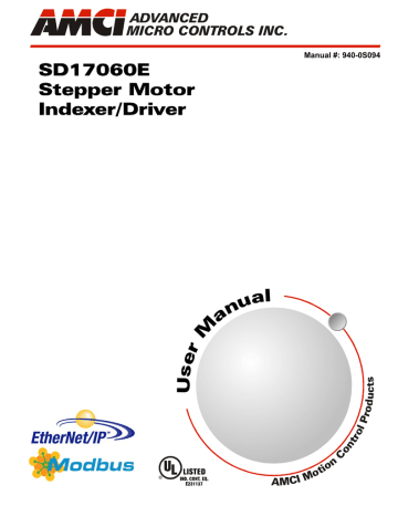 Stepper Motor Indexer/Driver SD17060E User Manual | Manualzz