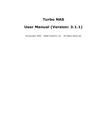 QNAP Turbo NAS User Manual (Version 3.1.1) - Download, Read Online ...