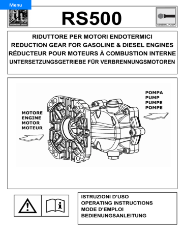 INTERPUMP GROUP RS 500 Reduction Gear Operating Instructions | Manualzz