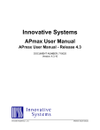 Innovative Systems APmax User Manual: AI Chat & PDF | Manualzz