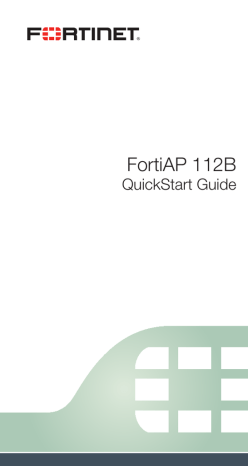 Fortinet FortiAP 112B Quick Start Guide | Manualzz