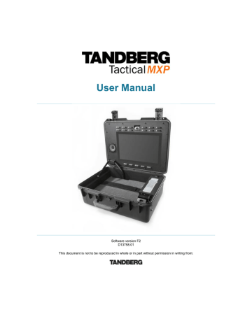 TANDBERG Tactical MXP User Manual | Manualzz