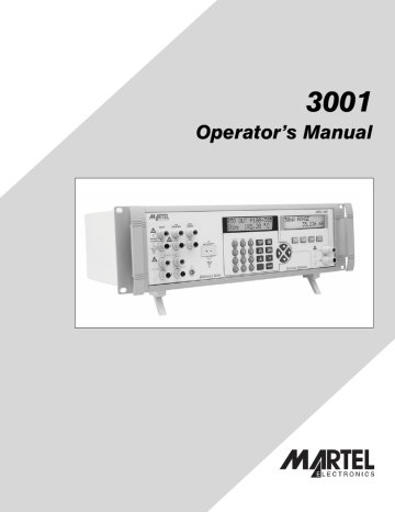 Martel 3001 Operator’s Manual | Manualzz
