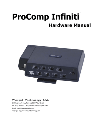 ProComp Infiniti Encoder Hardware Manual | Manualzz