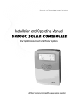 Solar Water Controller SR208C Installation and Operating Manual | Manualzz