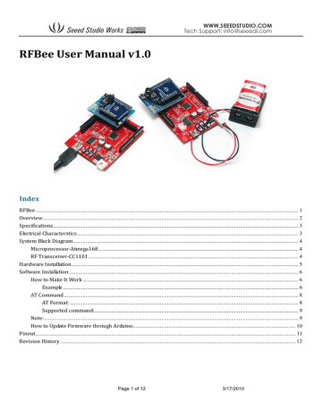 RFBee User Manual v1.0 | Manualzz