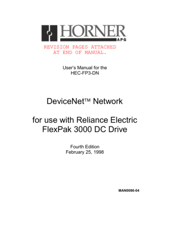 DeviceNet network FlexPak 3000 HEC-FP3-DN User's Manual | Manualzz