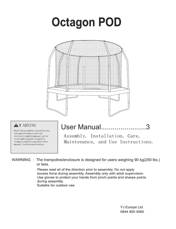 Octagon POD trampoline Octapod User Manual | Manualzz