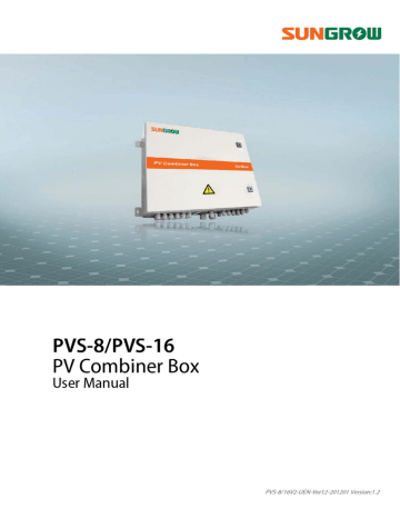 PV Combiner Box PVS 8, PVS 16 User Manual | Manualzz