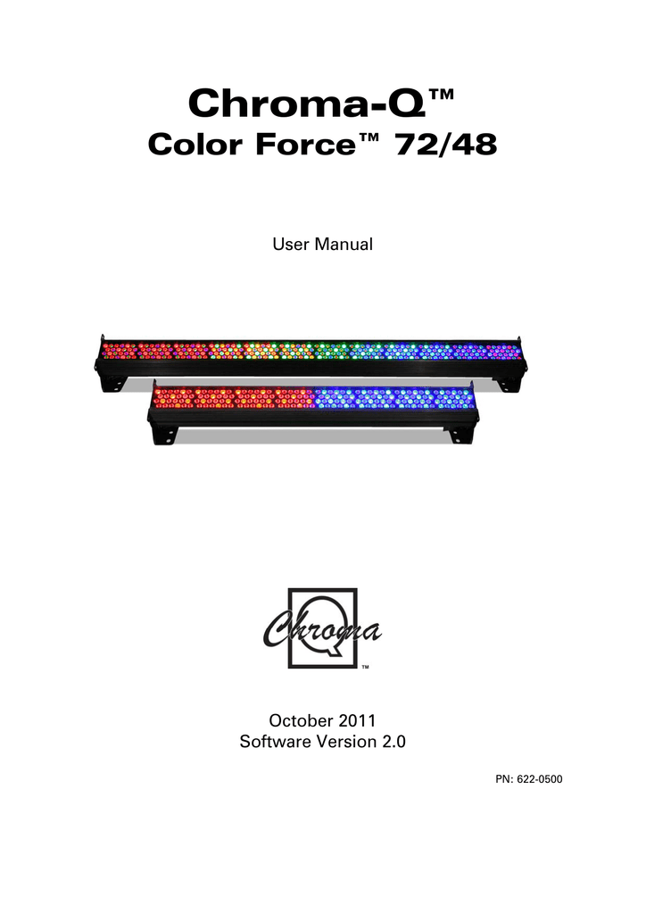 Chroma Color Force 72 User manual | Manualzz