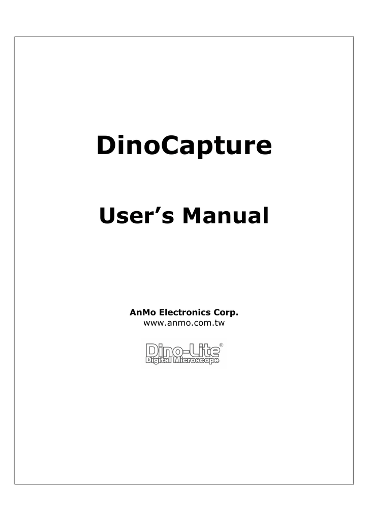 Dinocapture User Guide Dino Lite Manualzz