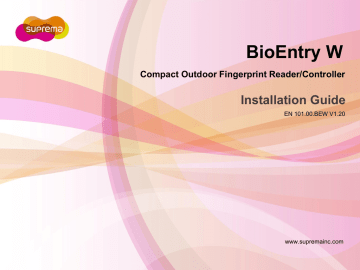 BioEntry W Installation Guide | Manualzz