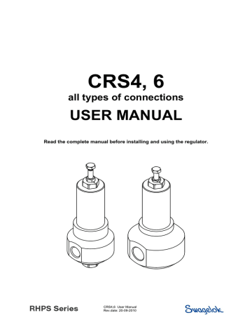 Swagelok CRS4, 6 | Manualzz